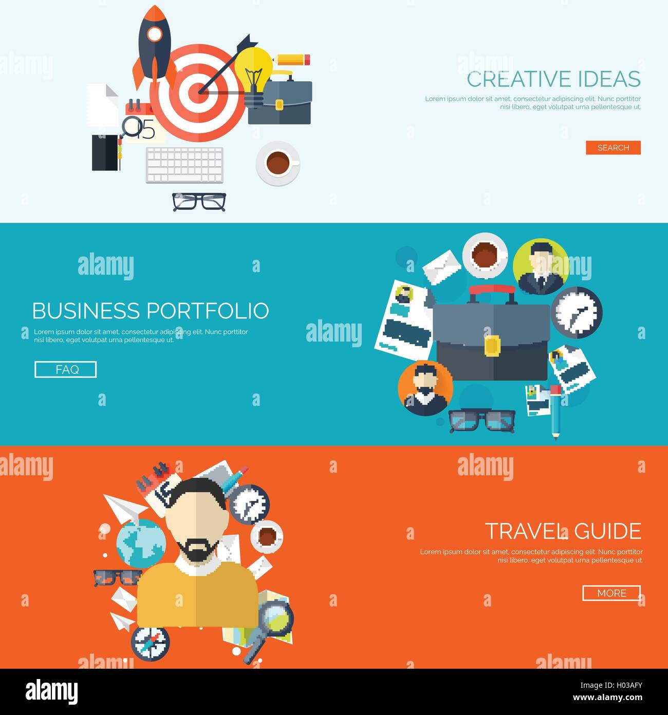 Vector illustration. Flat business background. Management ...