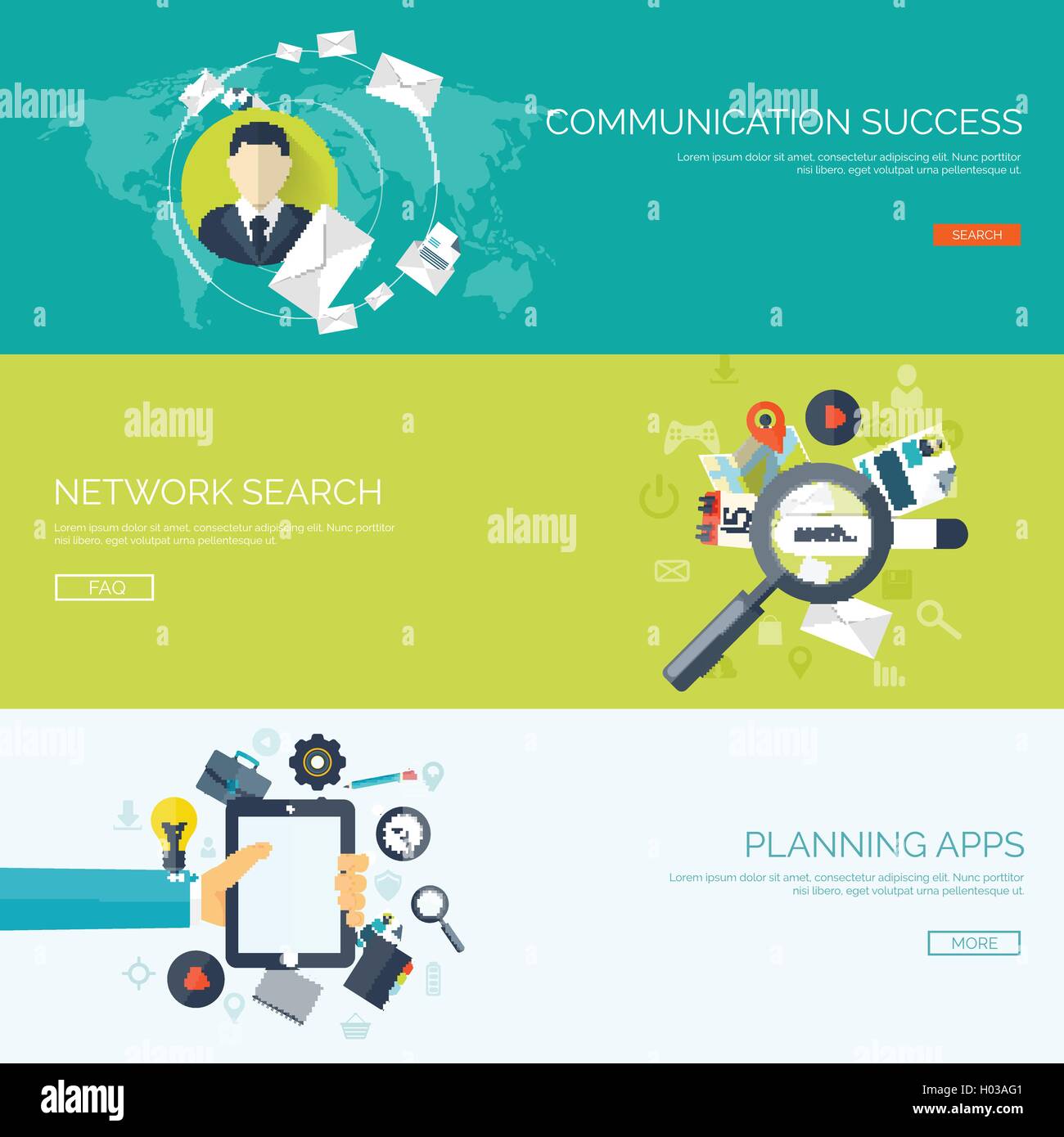 Vector illustration. Flat business background. Management ...