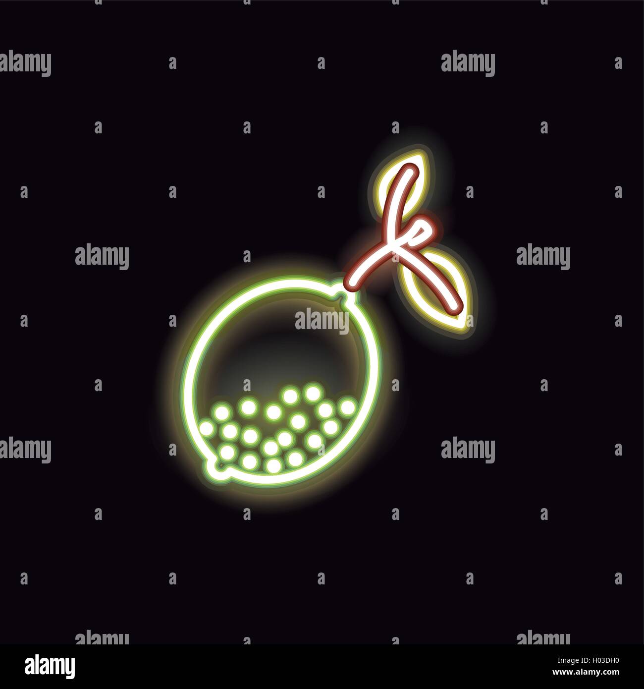 Neon lemon silhouette design Stock Vector Image & Art - Alamy