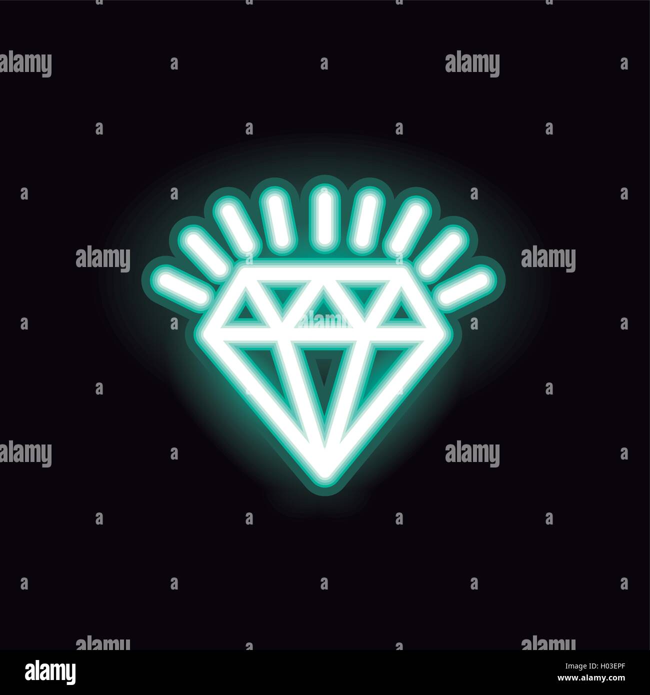 Neon diamond silhouette icon Stock Vector Image & Art - Alamy