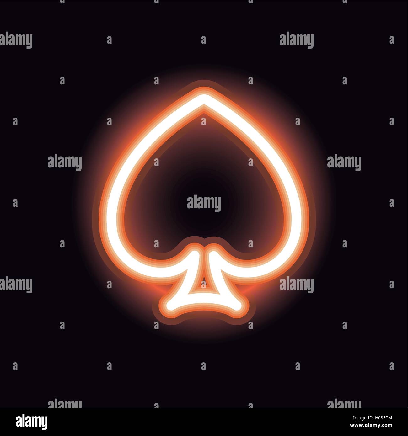 Neon spade silhouette icon Stock Vector Image & Art - Alamy
