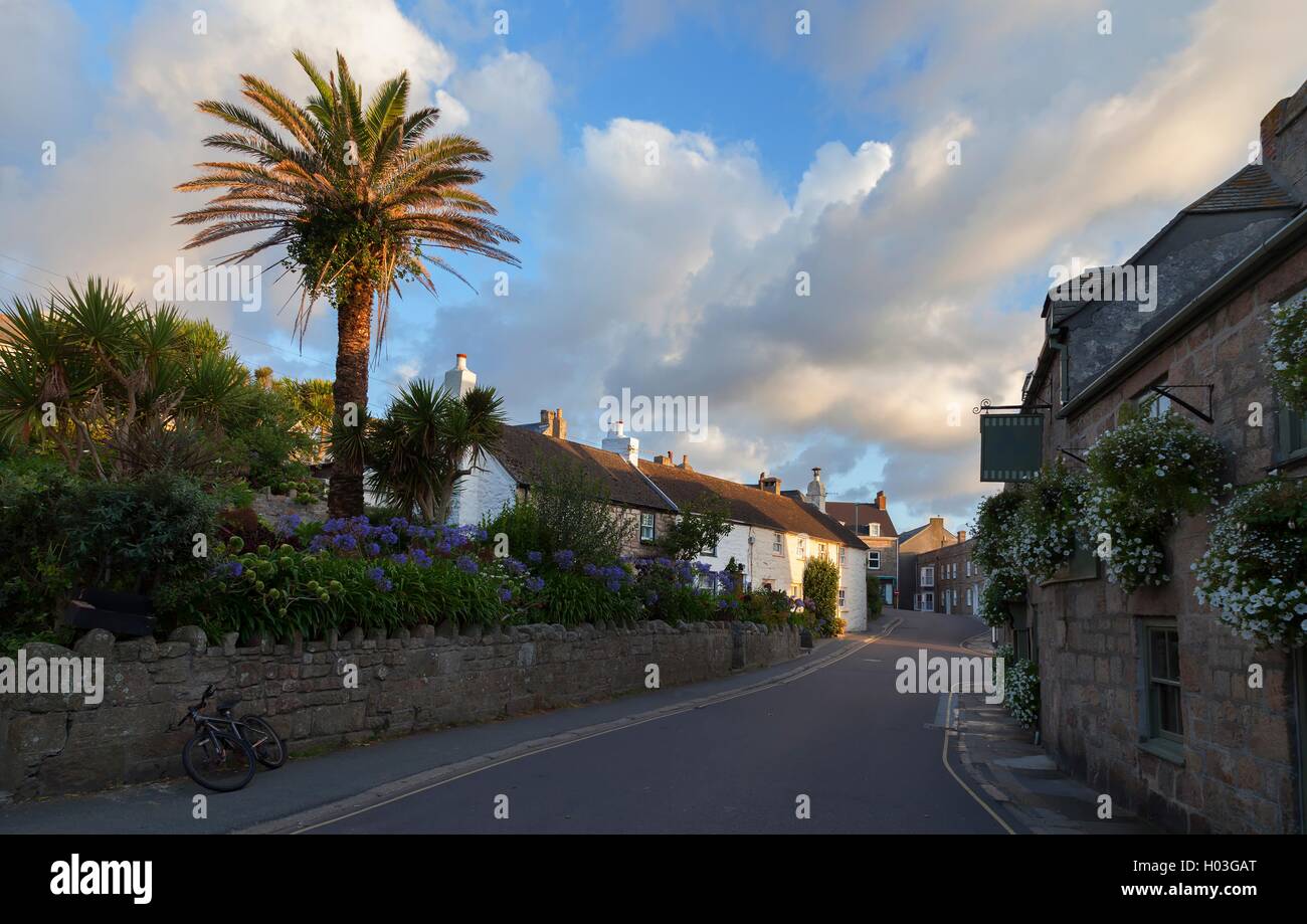 Hugh Town at dawn, St Mary's, Isles of Scilly, England Stock Photo - Alamy