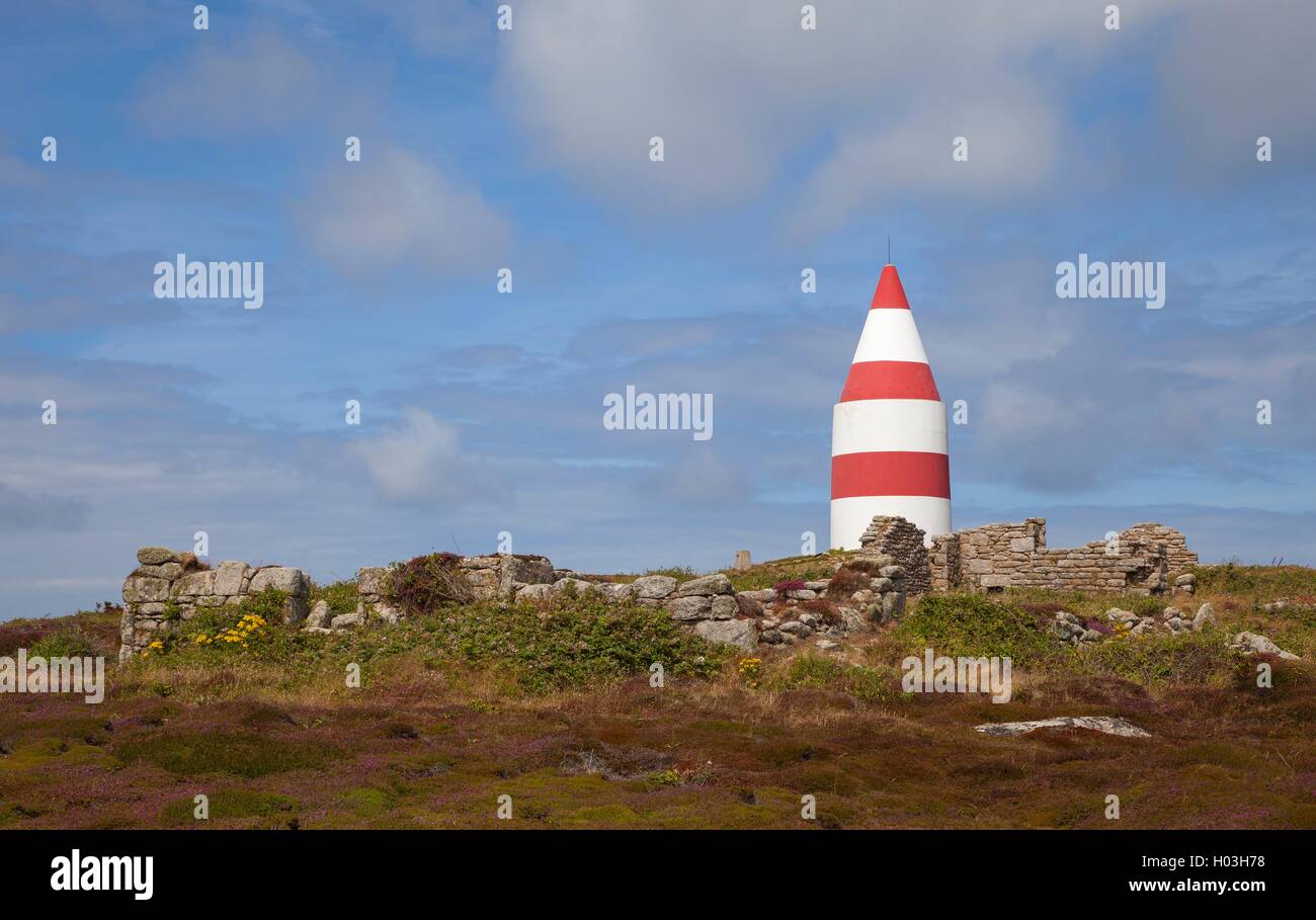 The Daymark, Chapel Down, St Martin's, Isles of Scilly, England Stock ...