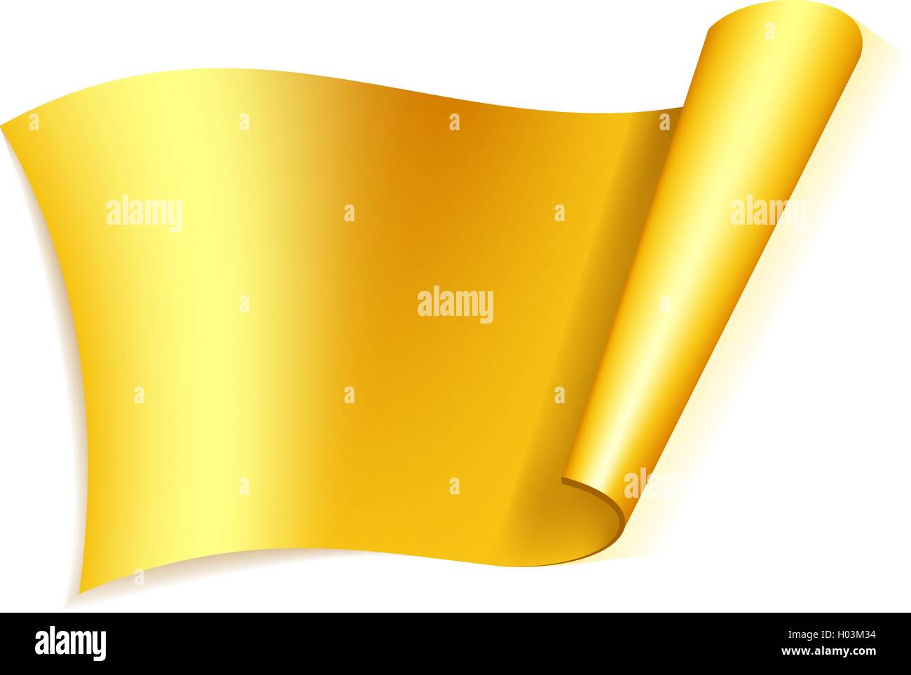 Big gold ribbon Stock Vector Image & Art - Alamy