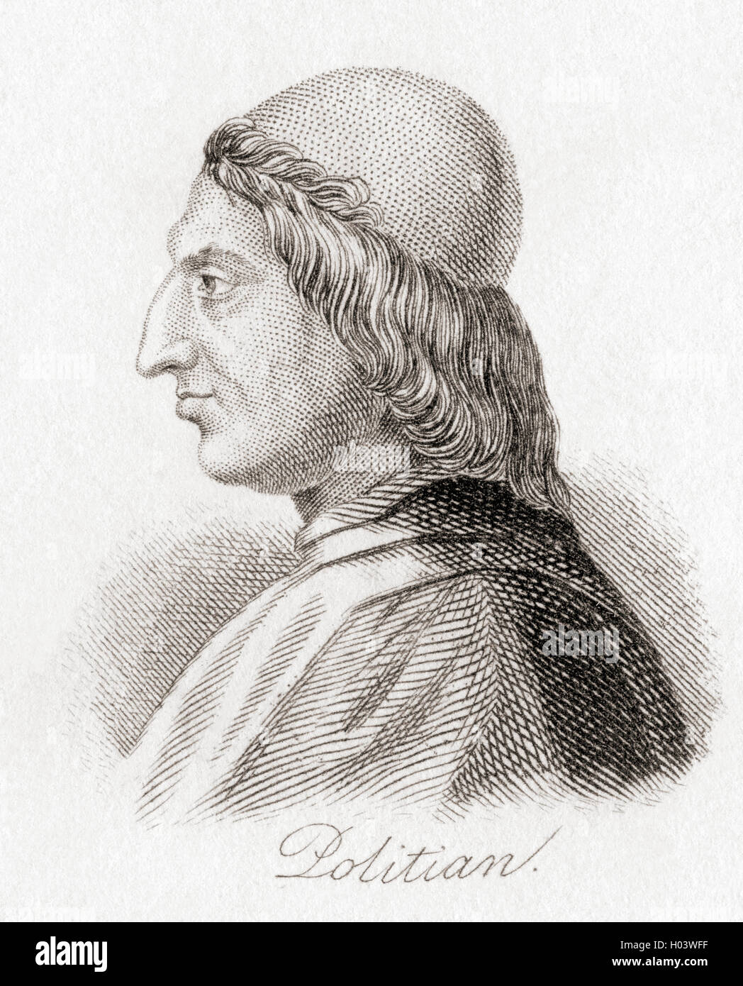 Angelo Ambrogini, 1454 – 1494, aka by his nickname Poliziano. Italian ...