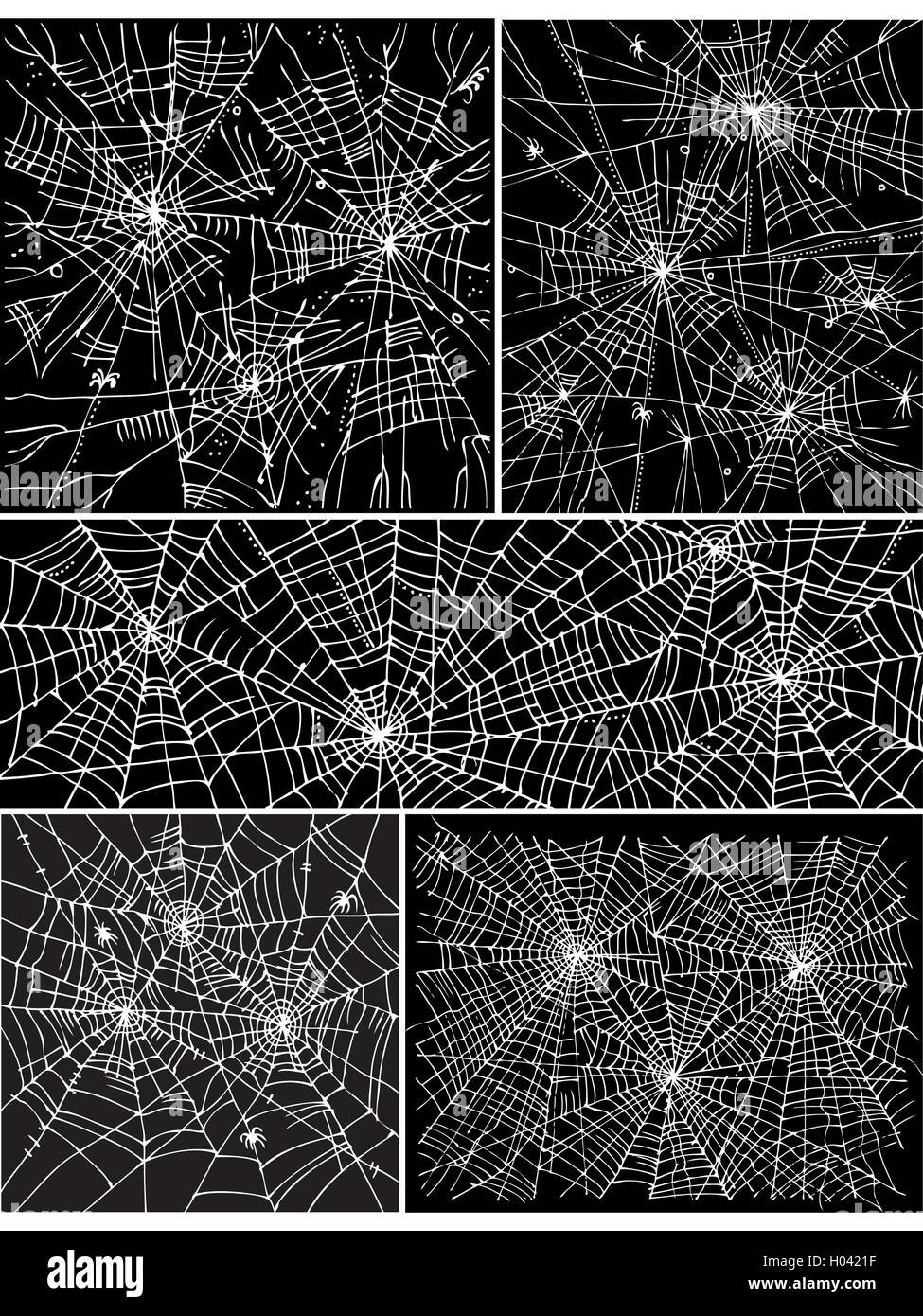 Web background pattern set 2. Eau-forte black-and-white decorative ...