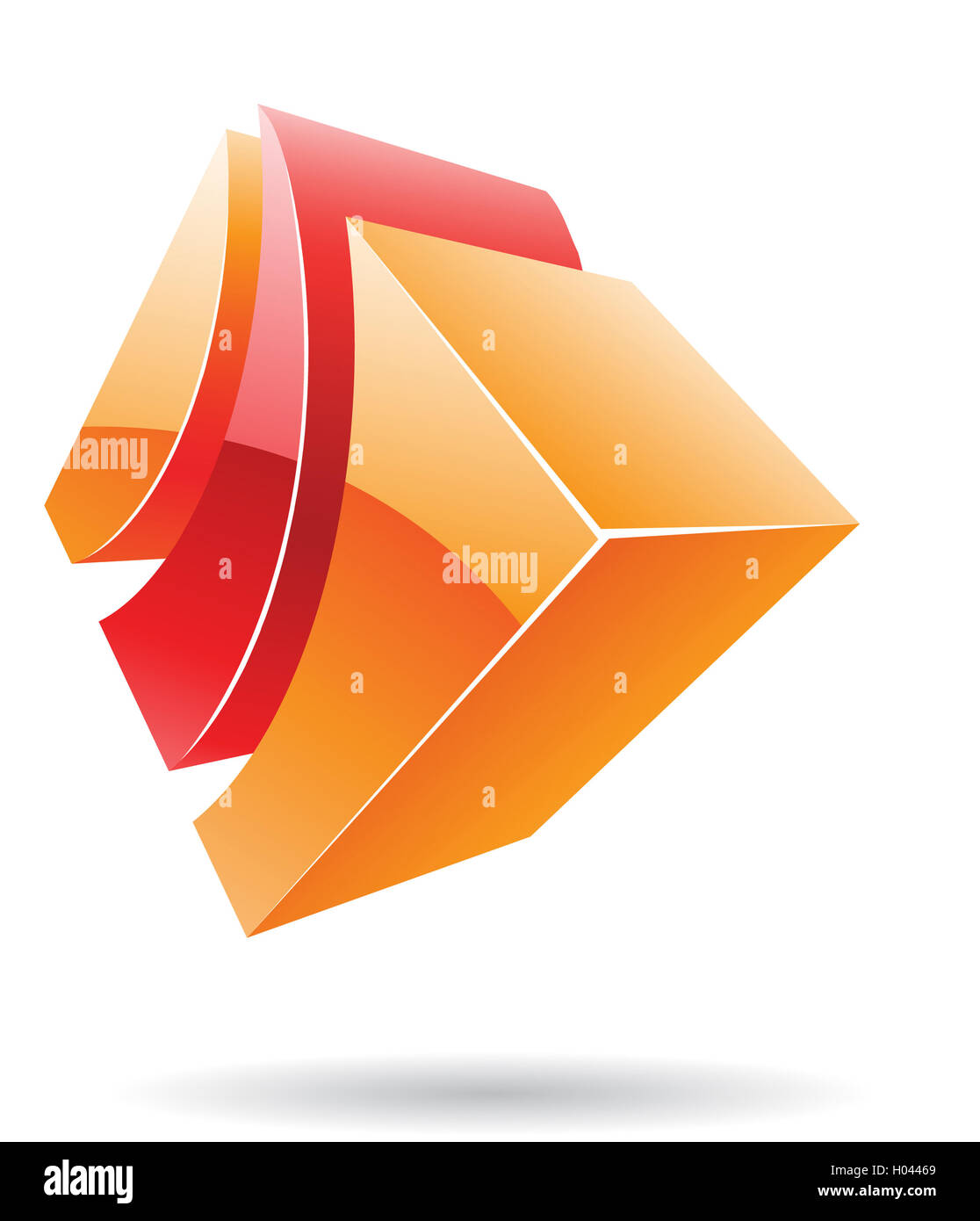 Abstract cubic logo icon and graphic design Stock Photo - Alamy