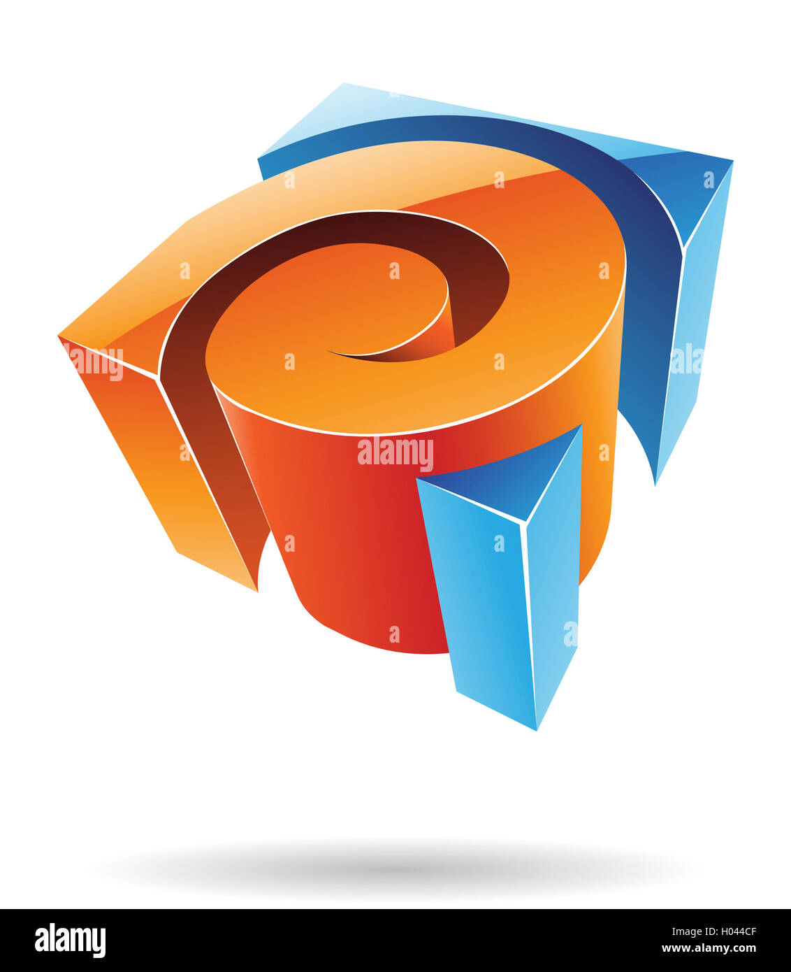 Abstract cubic logo icon and graphic design Stock Photo - Alamy