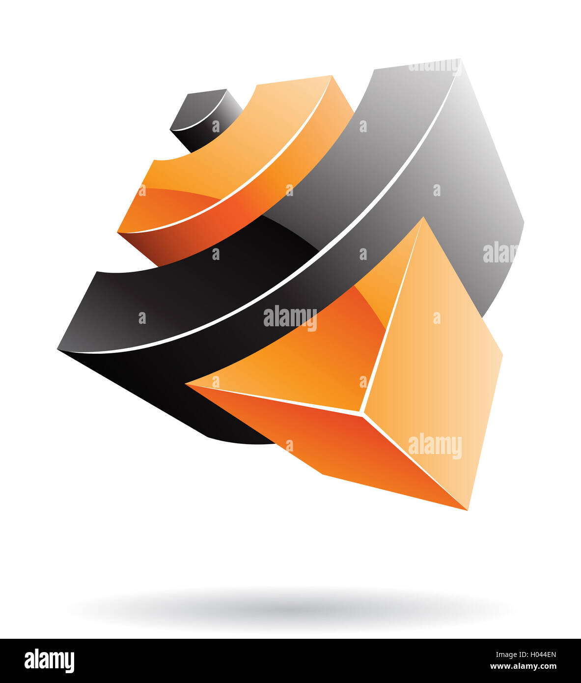 Abstract cubic logo icon and graphic design Stock Photo - Alamy