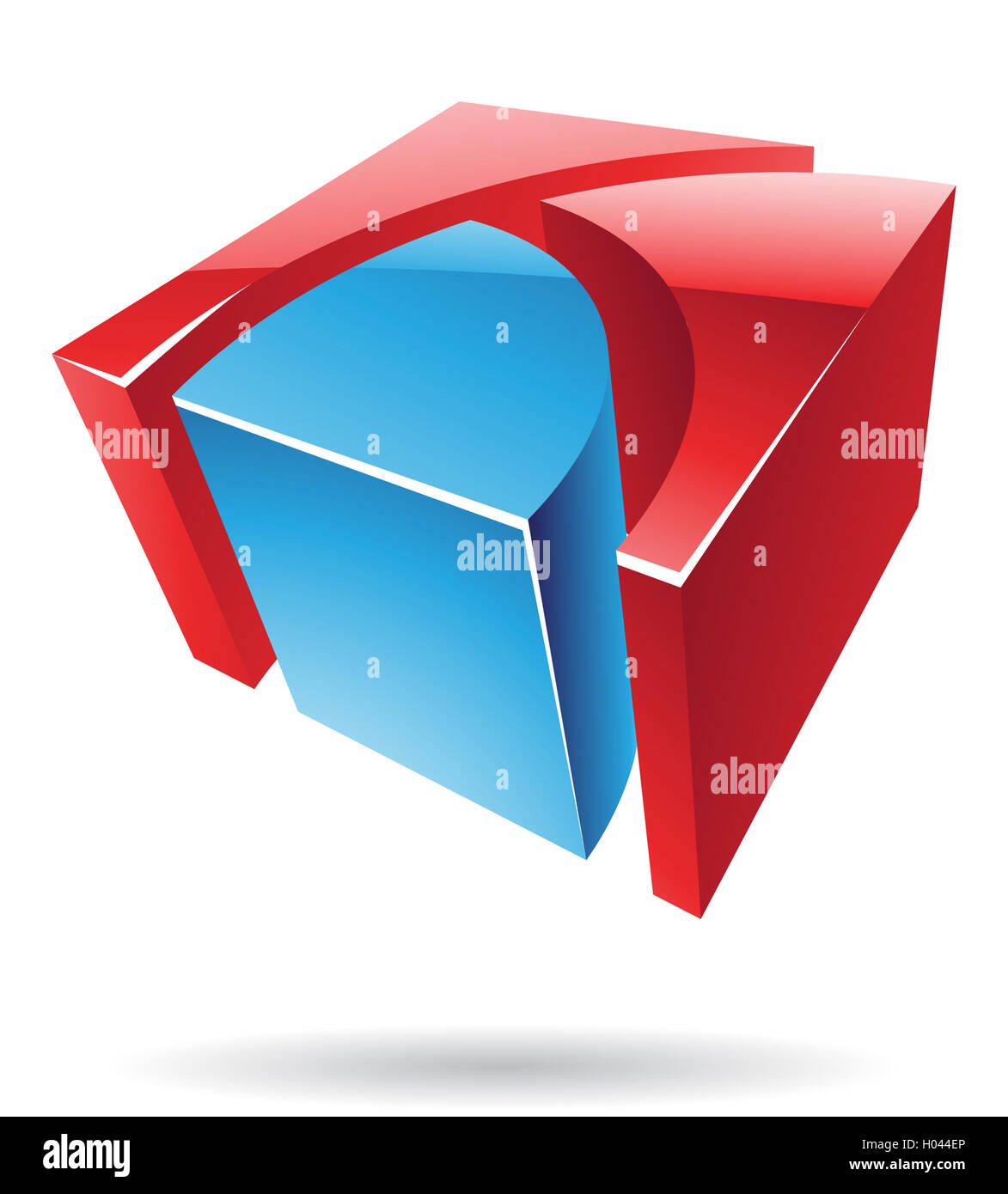 Abstract cubic logo icon and graphic design Stock Photo - Alamy