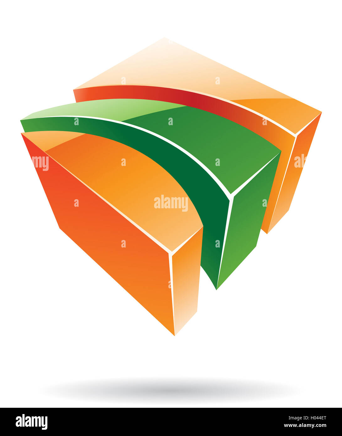 Abstract cubic logo icon and graphic design Stock Photo - Alamy