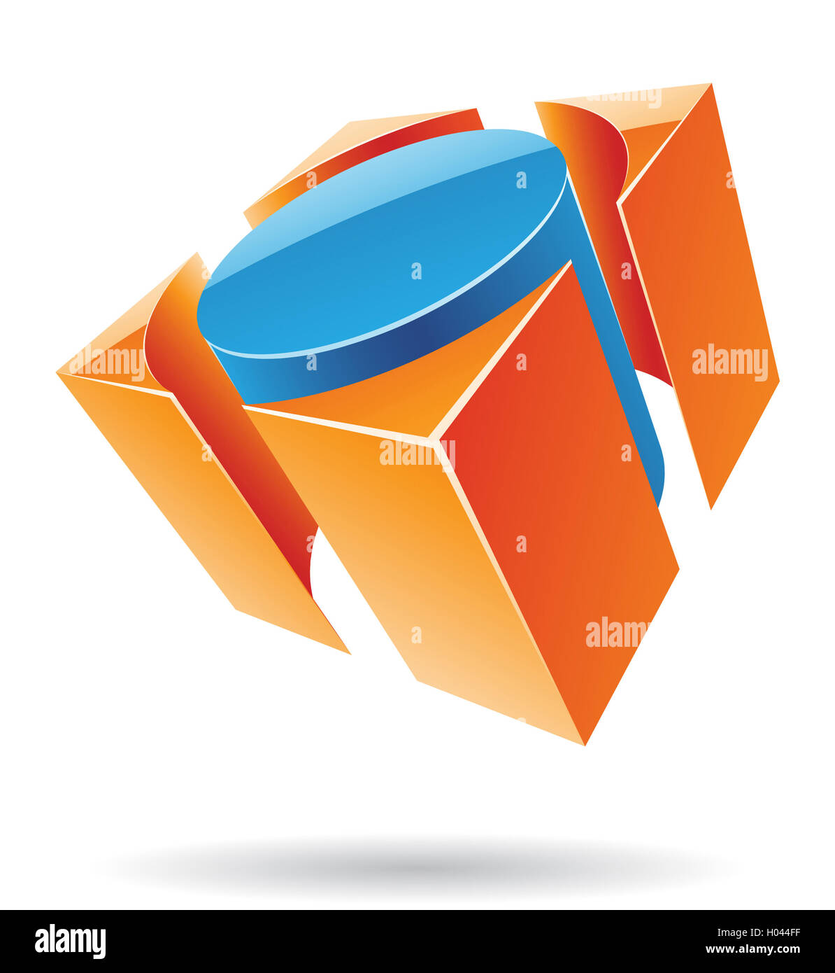 Abstract cubic logo icon and graphic design Stock Photo - Alamy