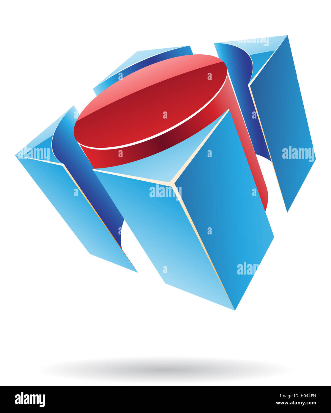 Abstract cubic logo icon and graphic design Stock Photo - Alamy