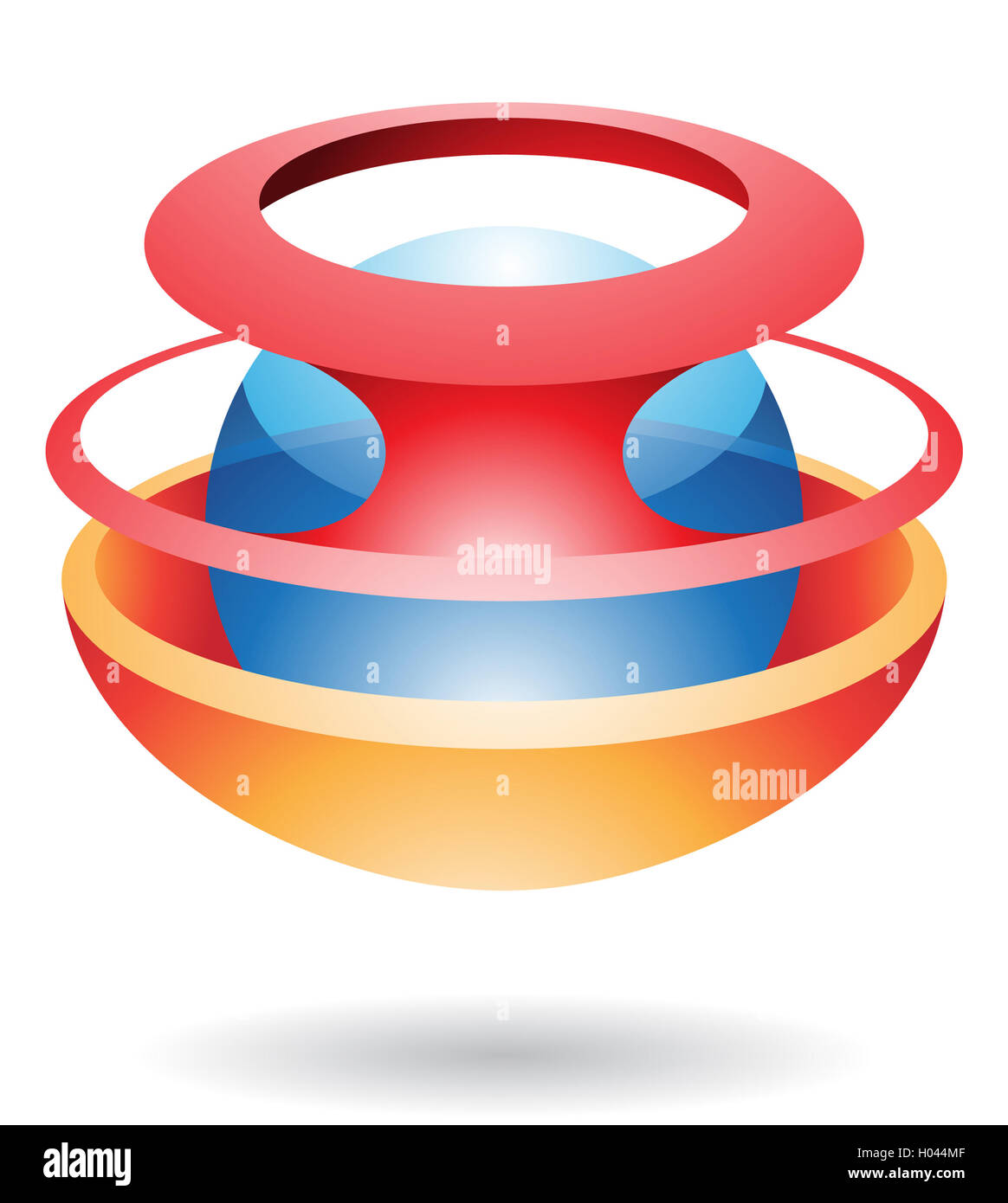 3D abstract logo icon in various colors Stock Photo - Alamy