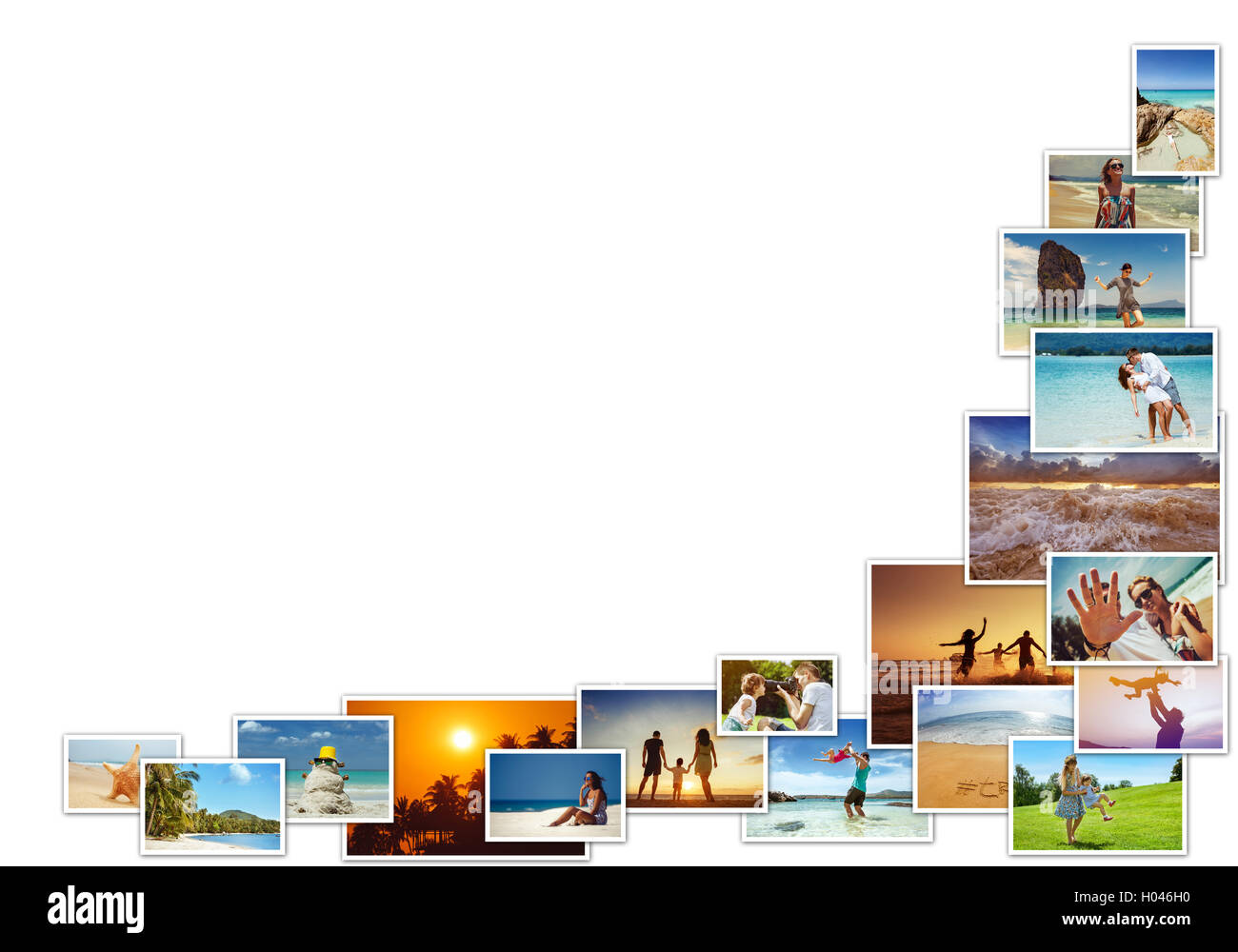 Tropical nature photos concept collage people Stock Photo - Alamy