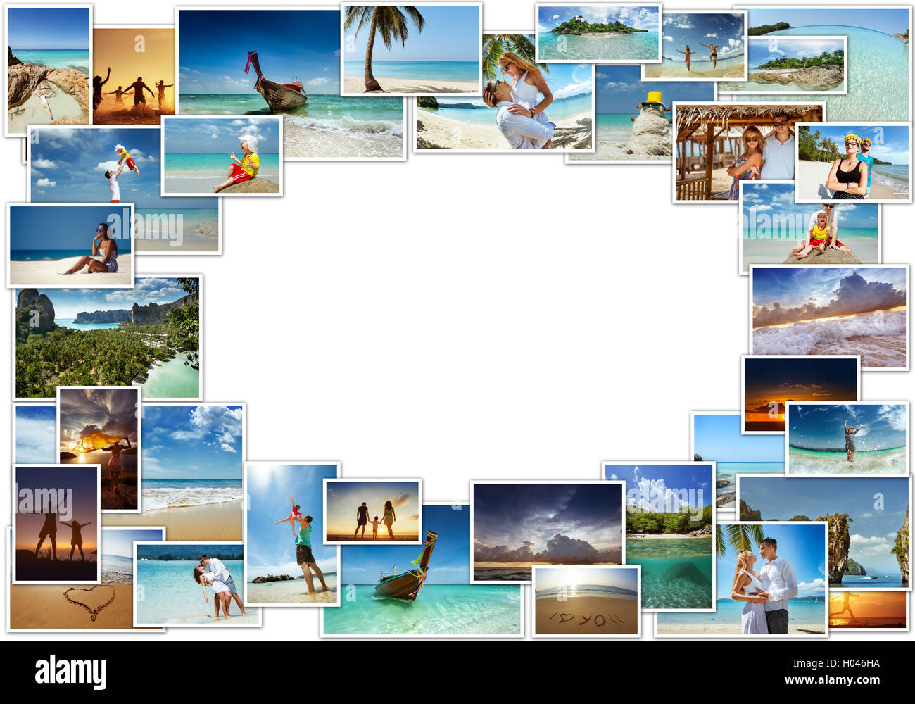 Tropical photos concept collage people Stock Photo - Alamy