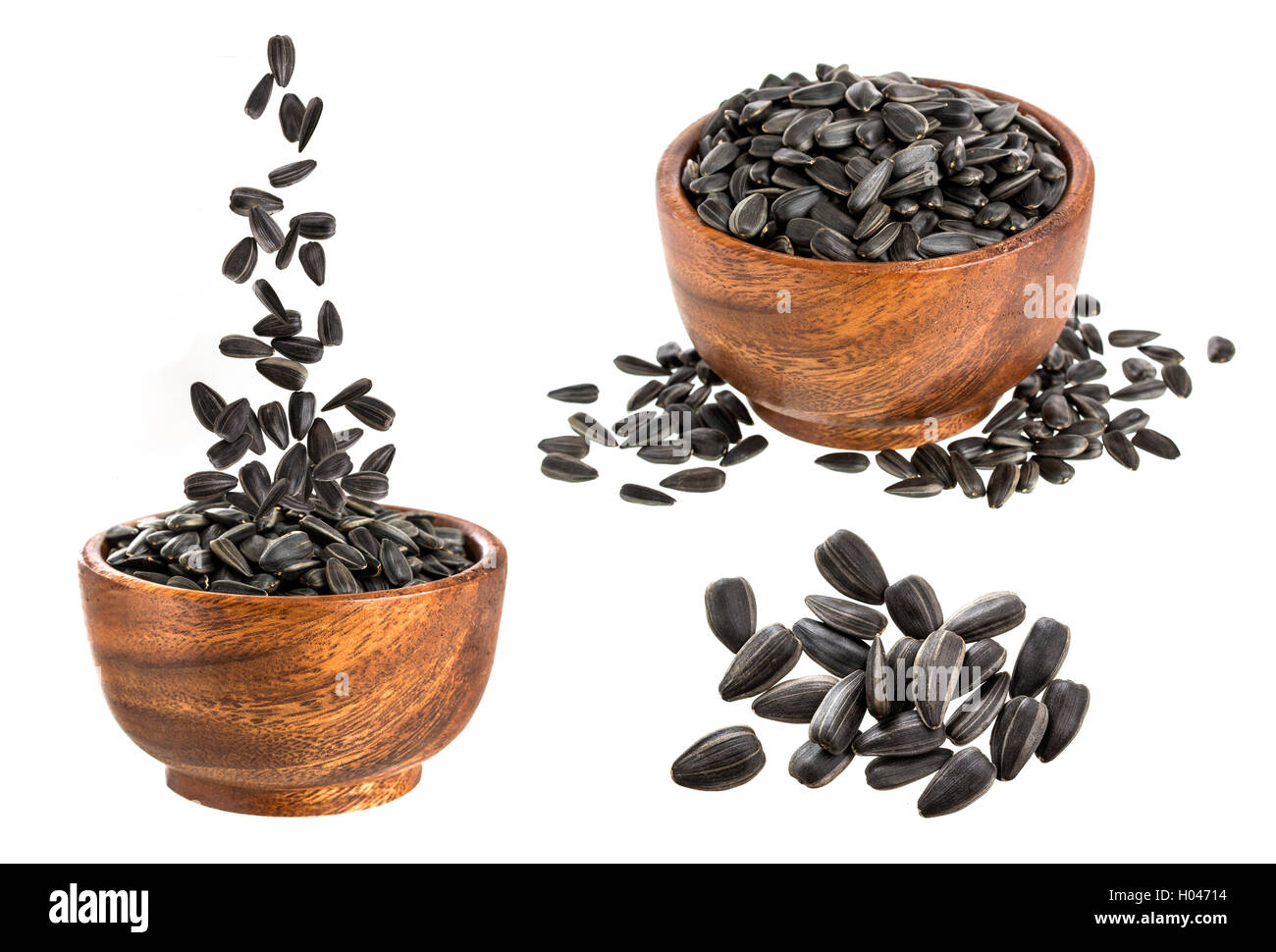 Black sunflower seeds collection Stock Photo - Alamy