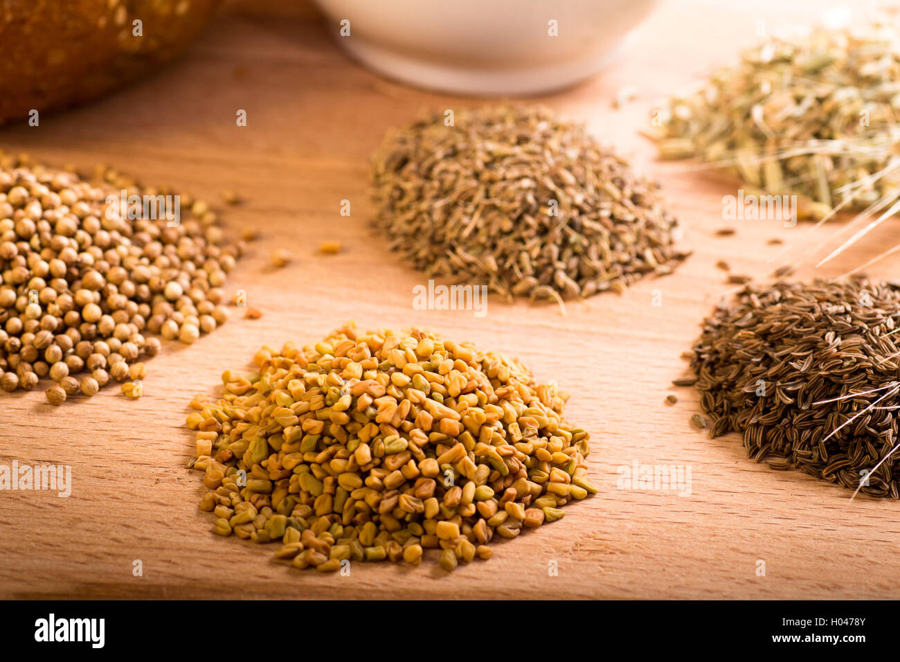 Whole spice piles Stock Photo - Alamy