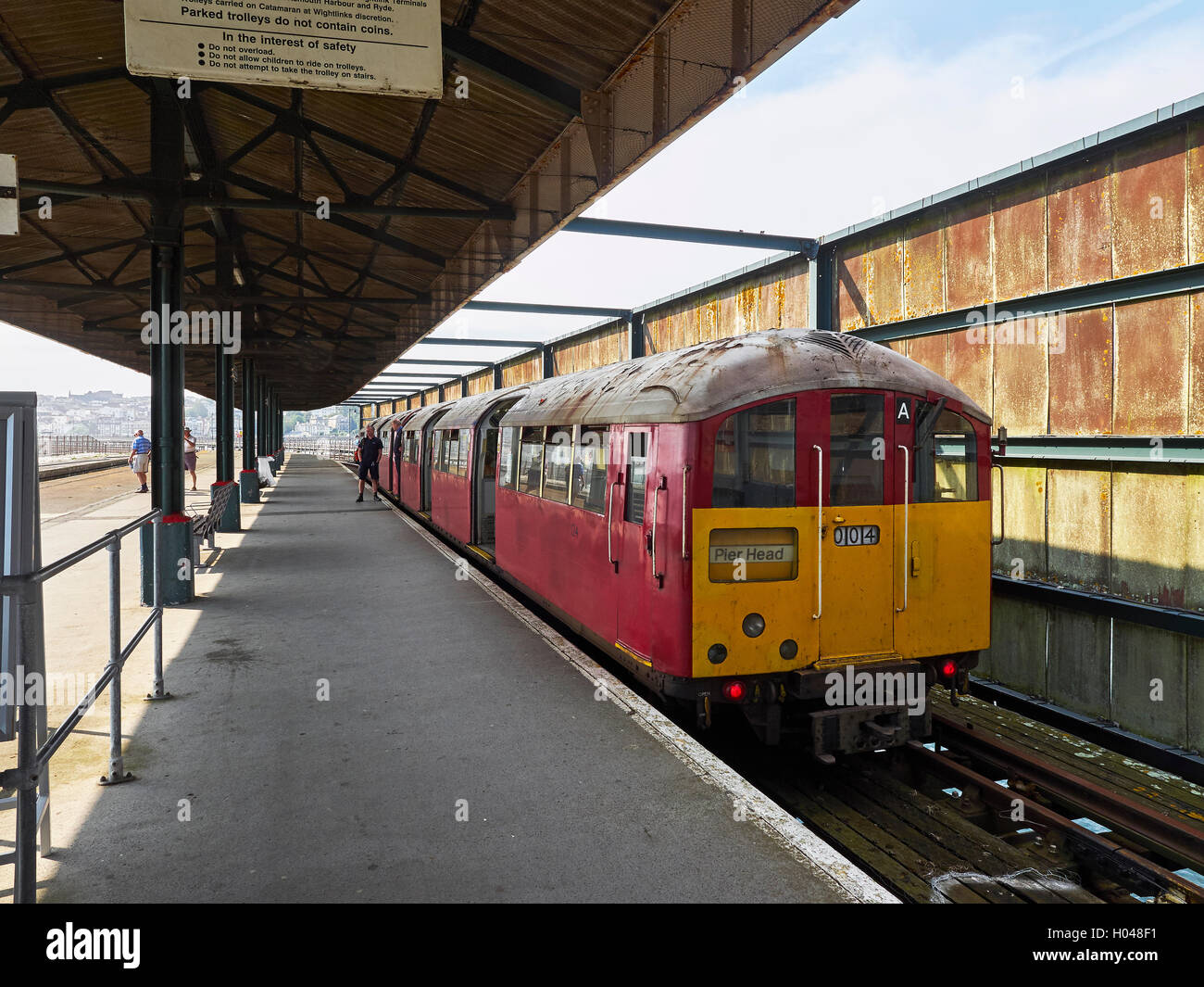 Isle of Wight railway Ryde pier head station using ex London ...