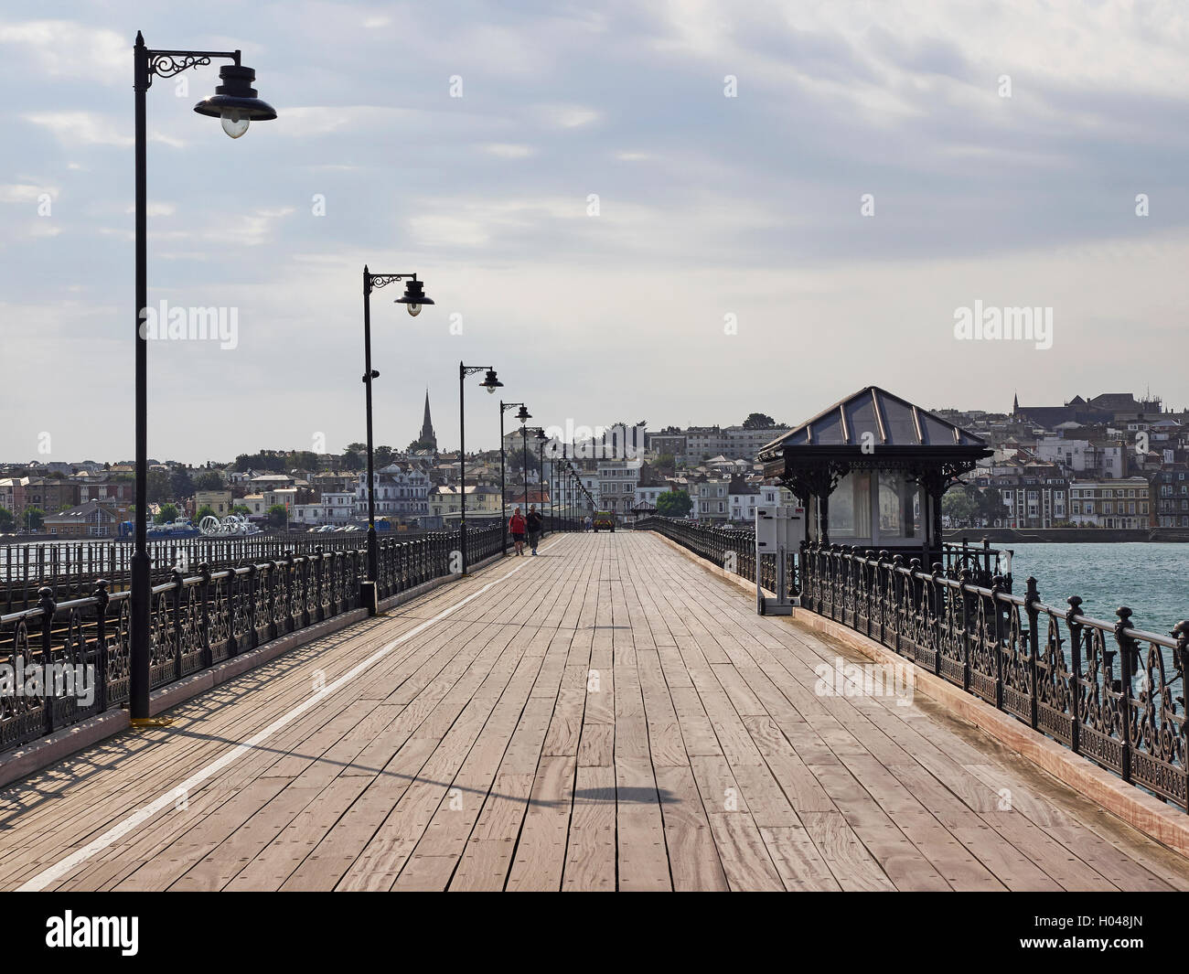 Ryde pier Isle of Wight world's oldest seaside pleasure pier looking ...