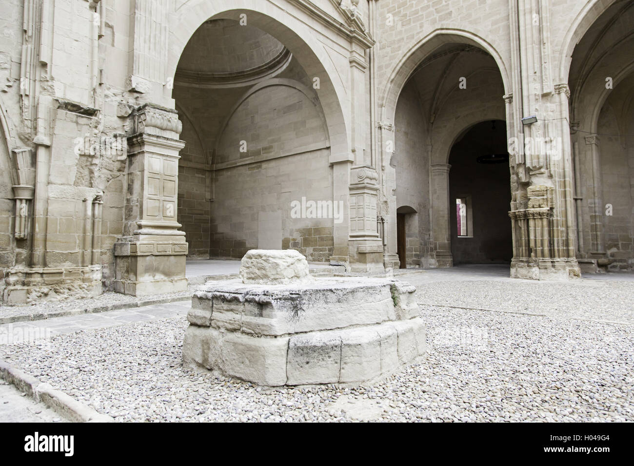 Ancient ruins of a church detail of a gothic religious building Stock ...