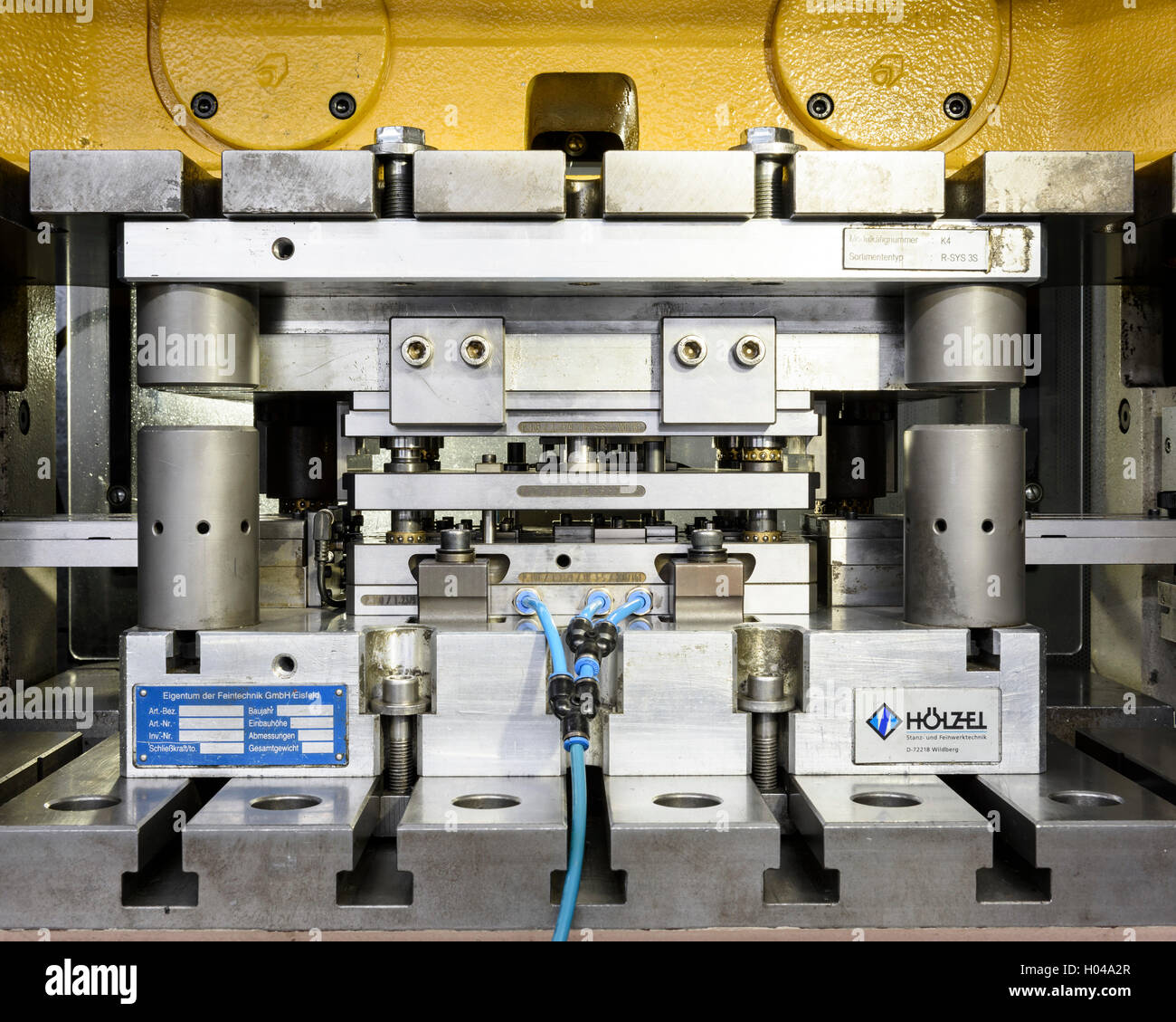 Steel ribbon on the production line. Harry's Razor Blade Factory ...