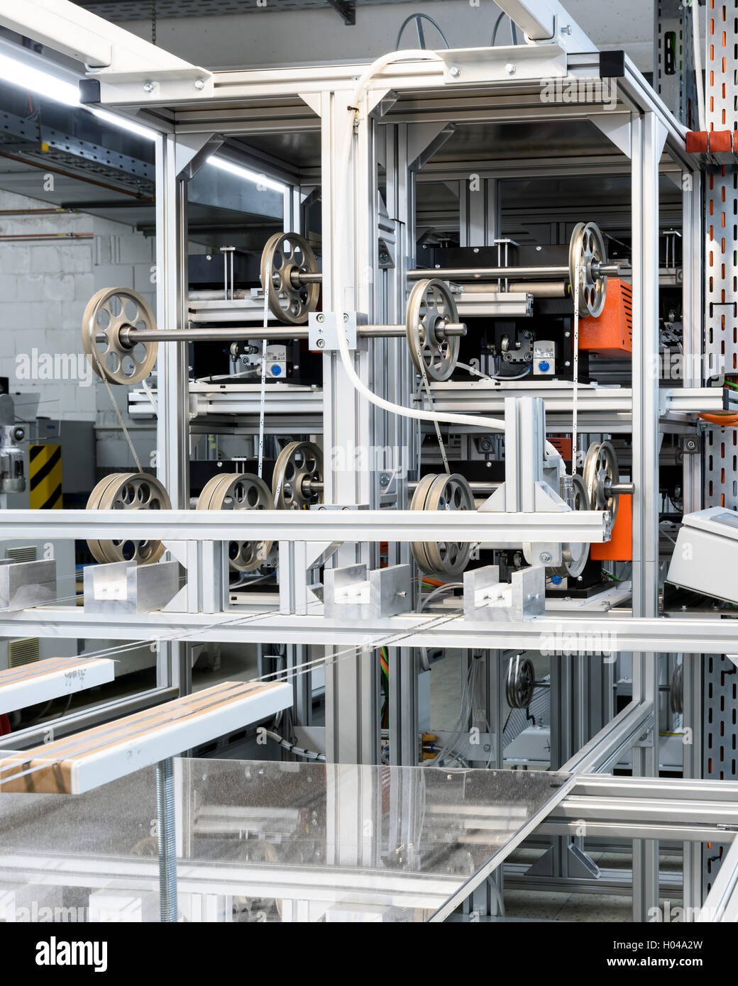 Steel ribbon on the production line. Harry's Razor Blade Factory ...