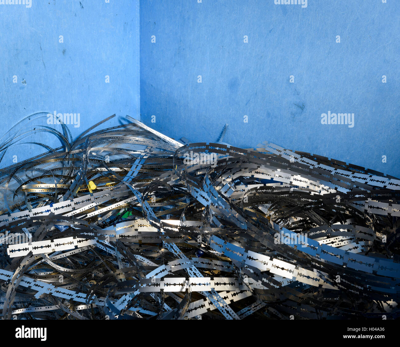 Rejected razor blades. Harry's Razor Blade Factory, Eisfeld, Germany ...