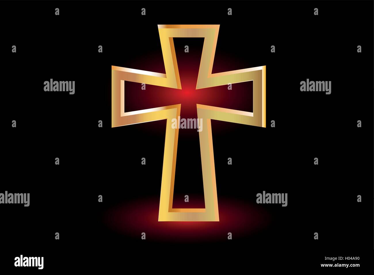 Gold cross on church Stock Vector Images - Alamy