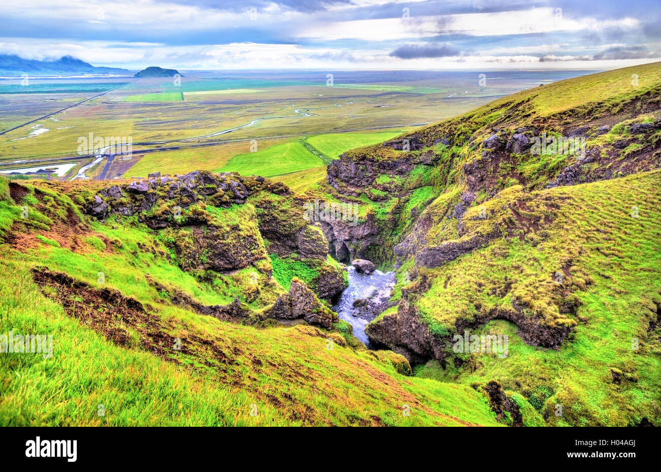 Gluggafoss or Merkjarfoss, a waterfall in southern Iceland Stock Photo ...