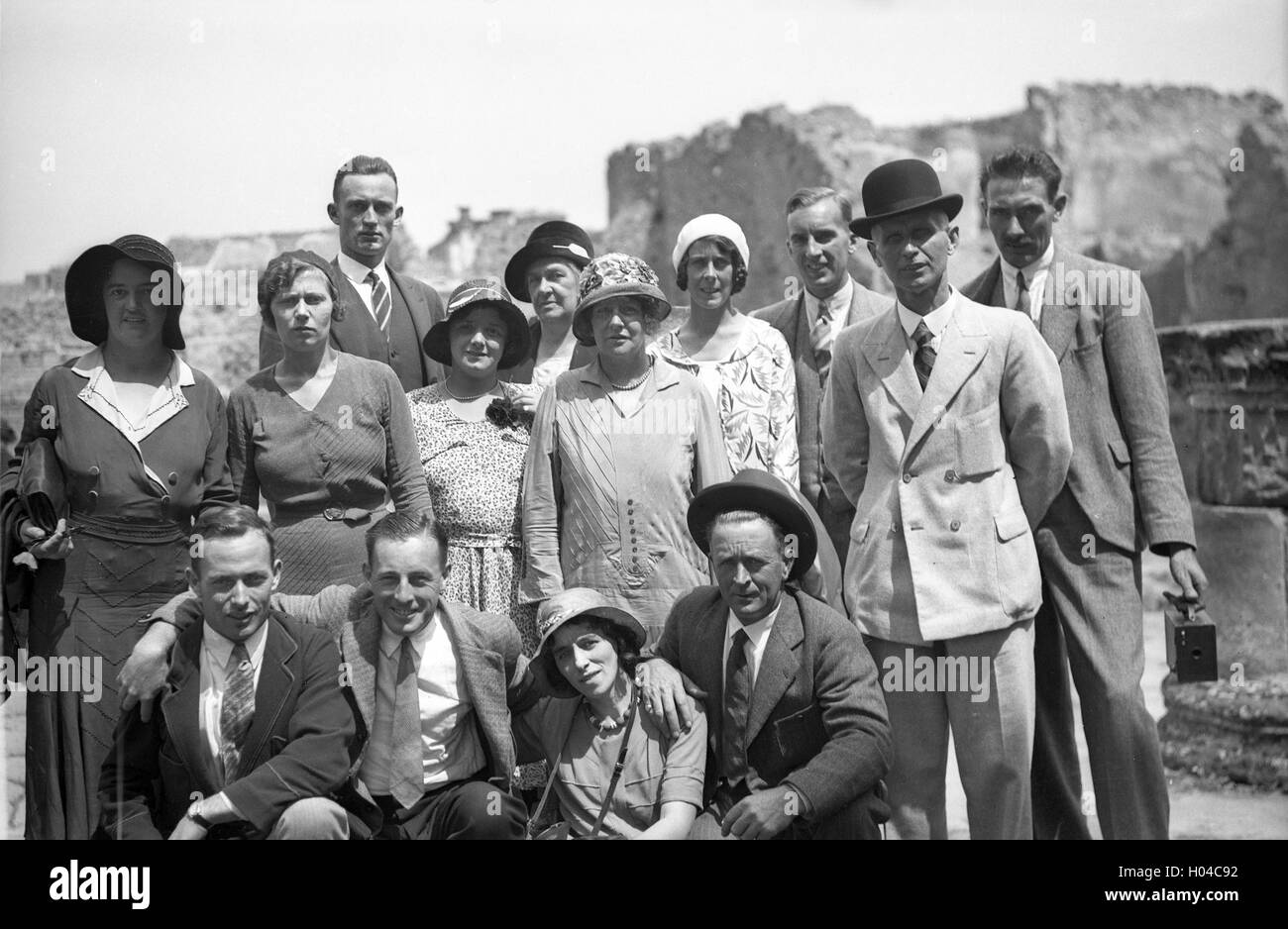 Tourists group italy Black and White Stock Photos & Images - Alamy