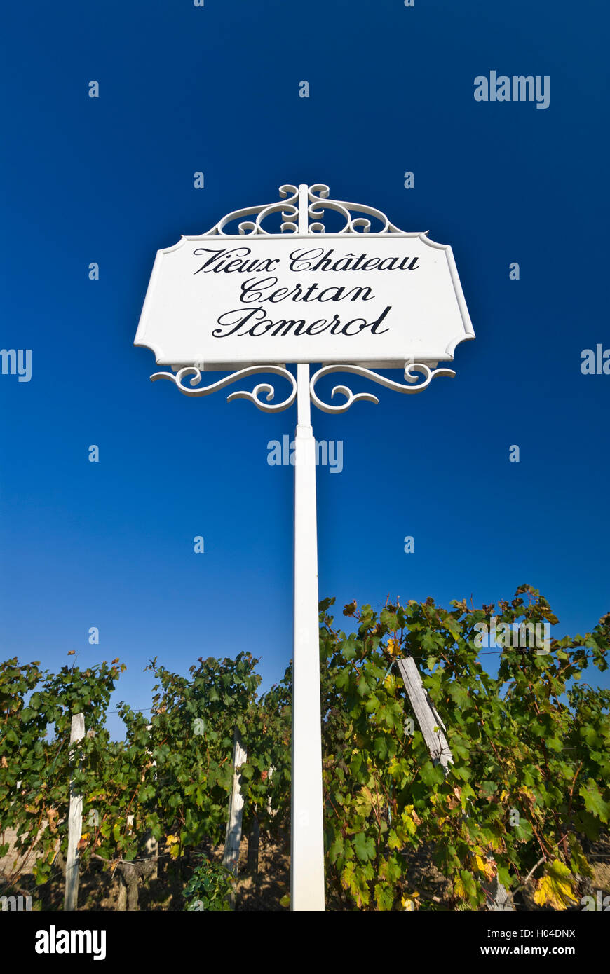 Vieux chateau certan signage hi-res stock photography and images - Alamy