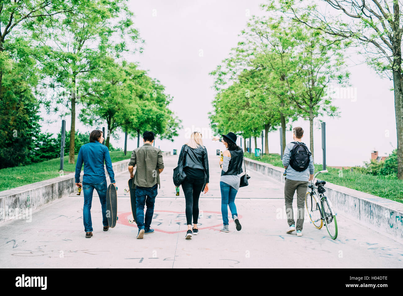 Female friends having fun from behind hi-res stock photography and ...