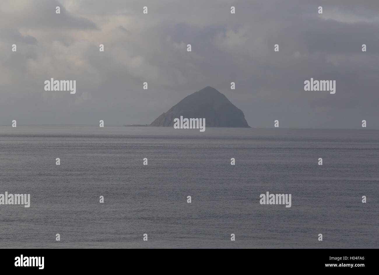 Northern coast of Ailsa Craig in Firth of Clyde Scotland September 2016 ...