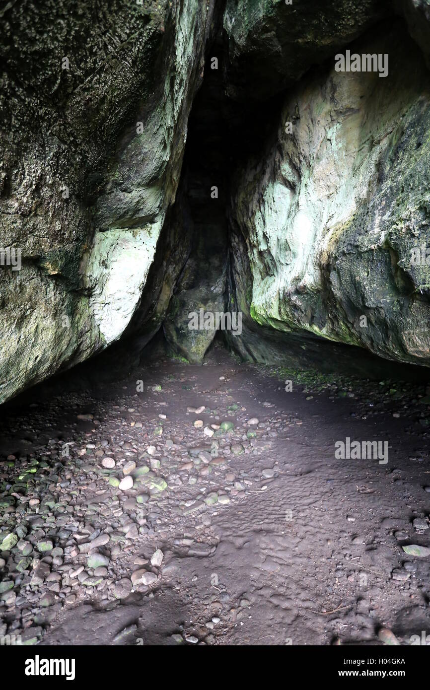 Interior of King's Cave, Isle of Arran Scotland September 2016 Stock ...