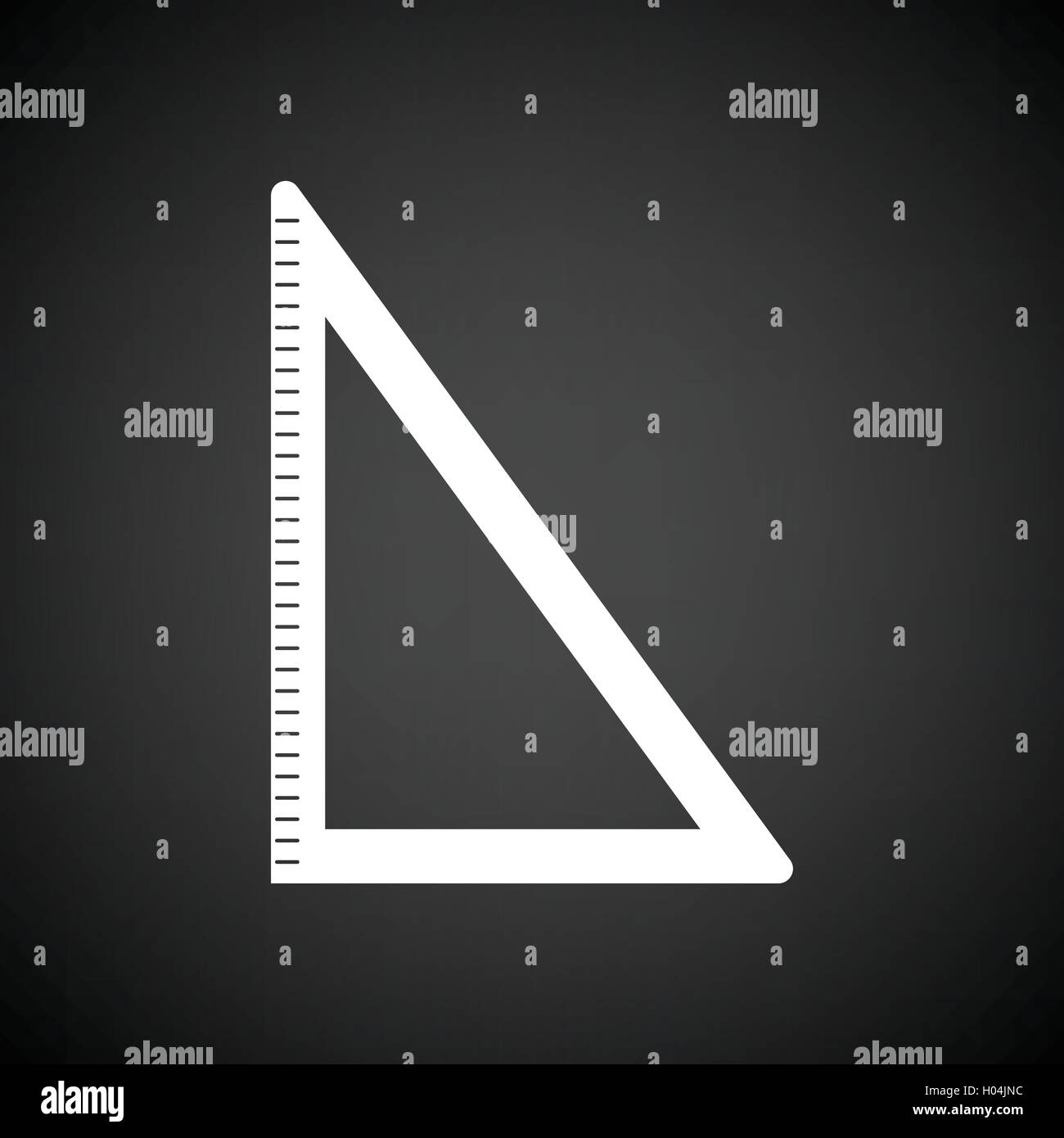Triangle icon. Black background with white. Vector illustration Stock ...