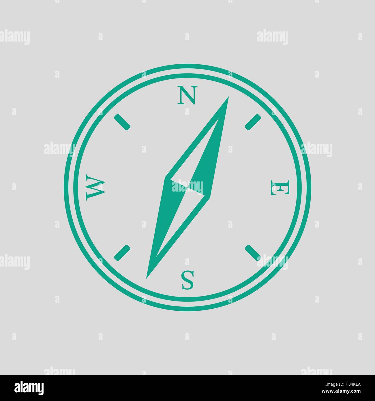 Compass icon. Gray background with green. Vector illustration Stock ...