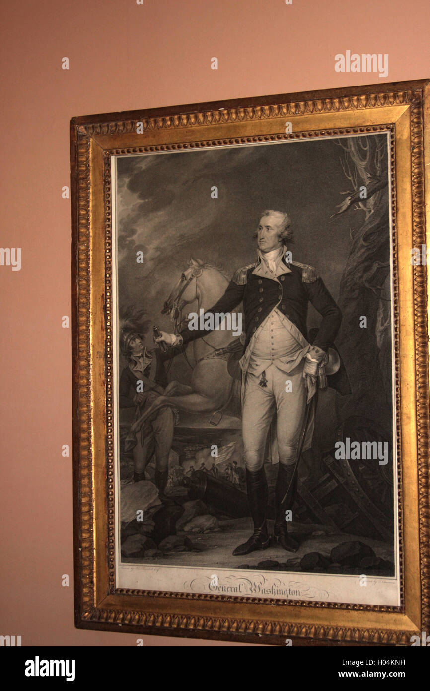 Framed poster of General George Washington Stock Photo - Alamy