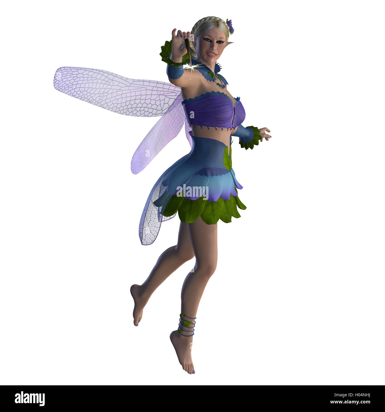 Magical fairy in green Cut Out Stock Images & Pictures - Alamy