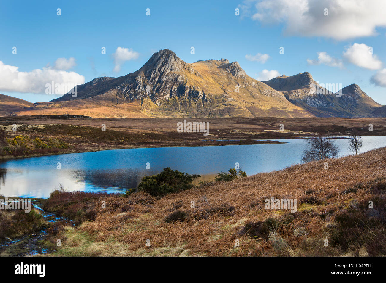 View of Ben Loyal in the Scottish Northern Highlands, near Tongue Stock ...