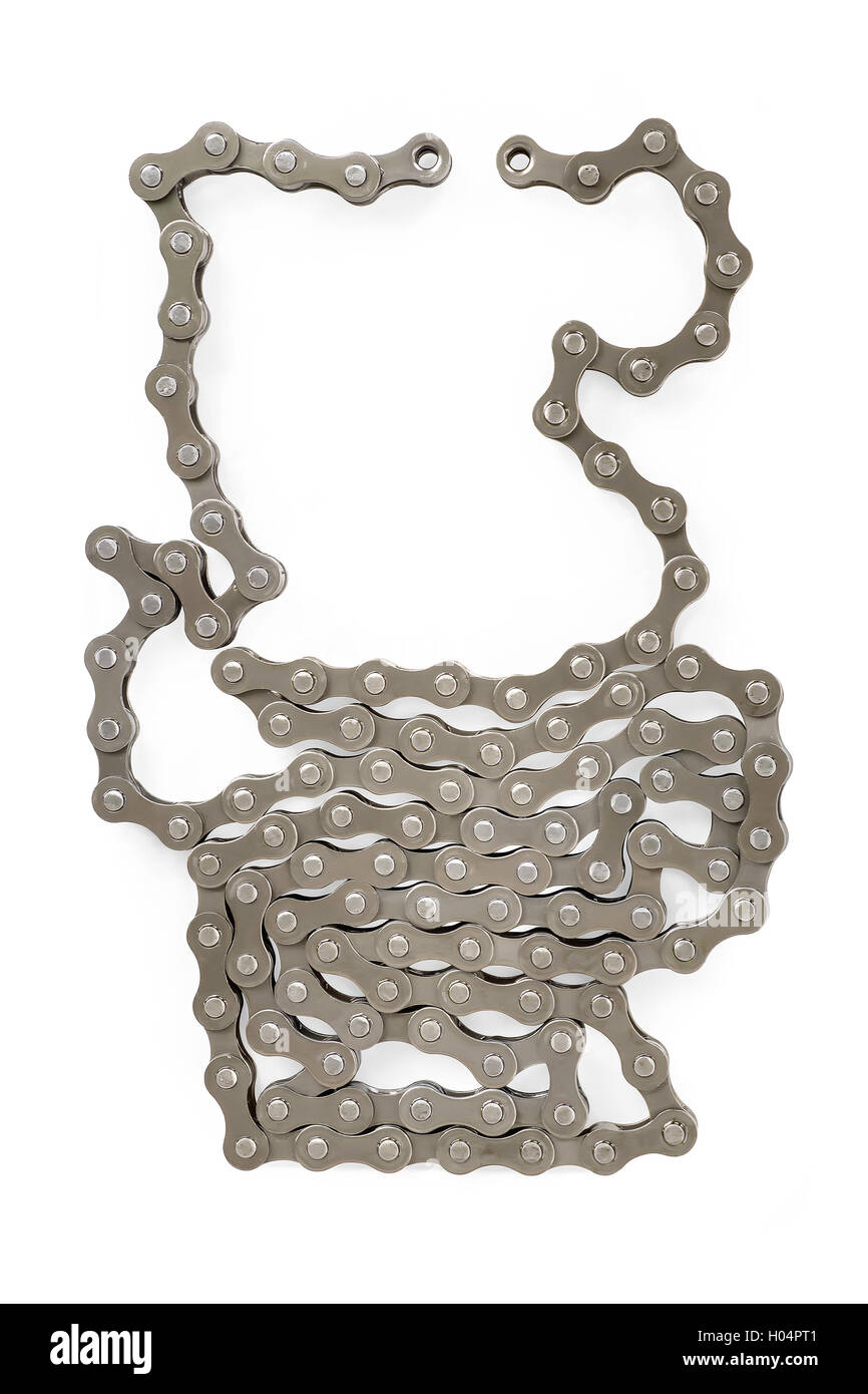 Bicycle chain isolated on white with clipping path Stock Photo - Alamy