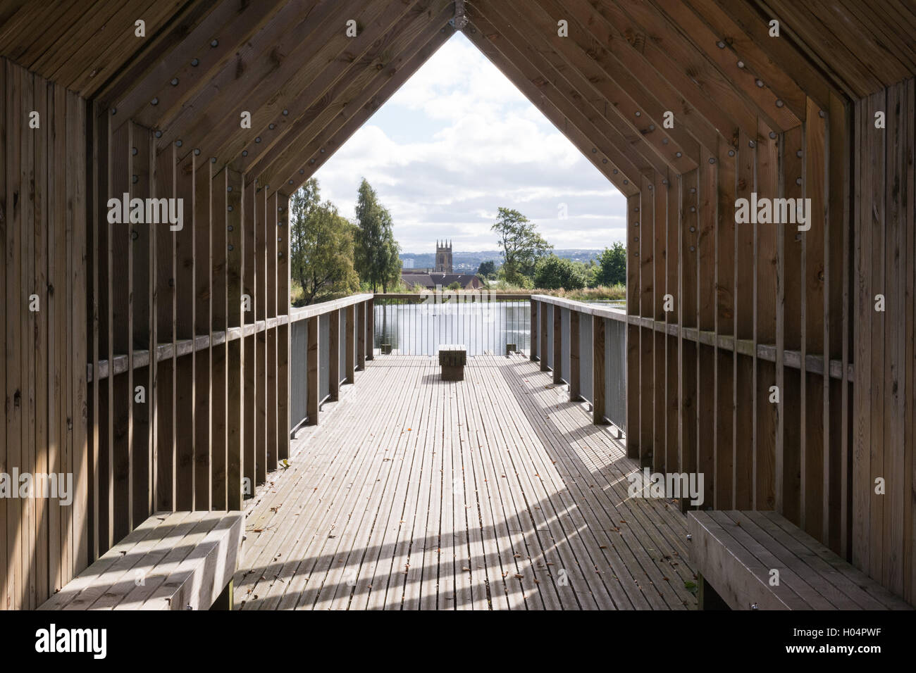 Larbert Woods, at Forth Valley Royal Hospital, - viewpoint and seating ...