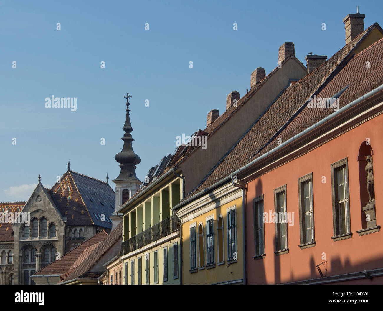 Medieval architecture in Buda.Budapest.Hungary Stock Photo - Alamy
