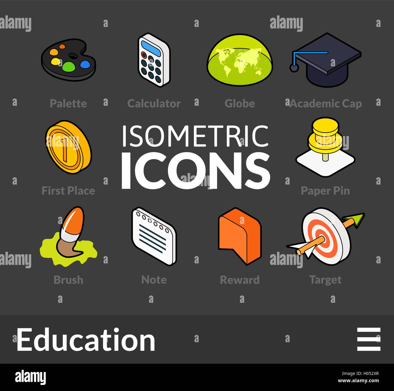 Isometric outline icons set 15 Stock Vector Image & Art - Alamy