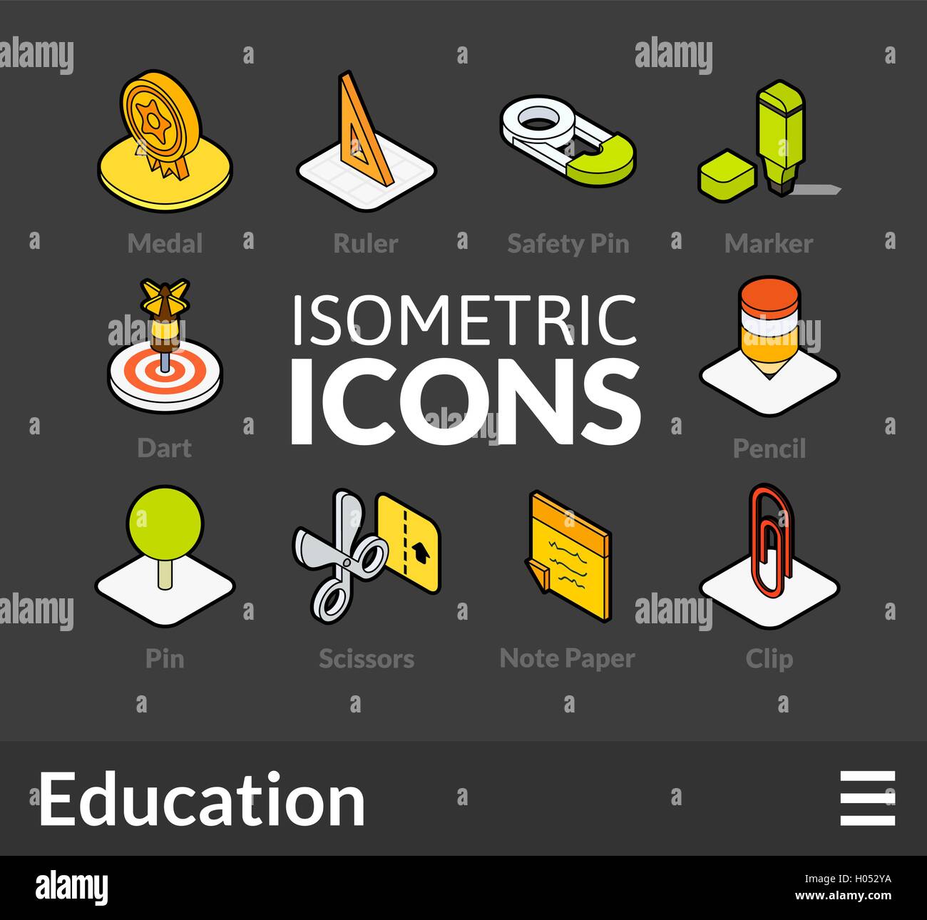 Set 16 outline icons hi-res stock photography and images - Alamy