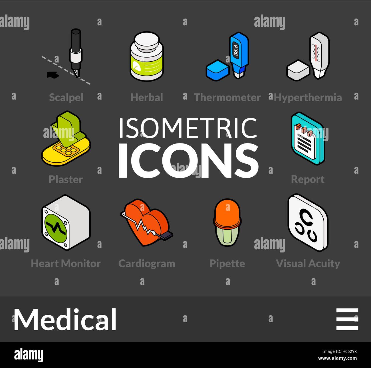 Isometric outline icons set 18 Stock Vector Image & Art - Alamy