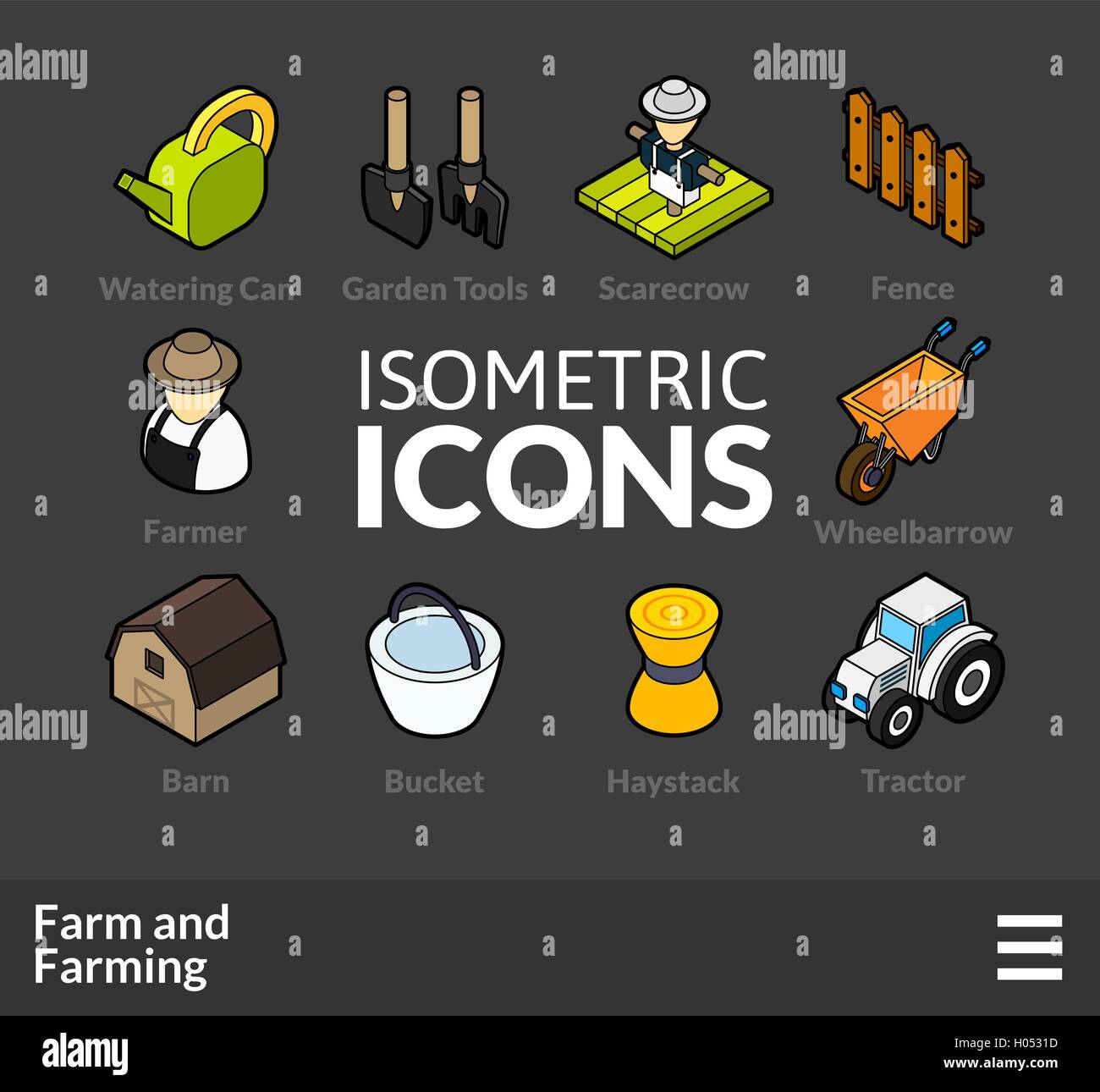 Isometric outline icons set 22 Stock Vector Image & Art - Alamy
