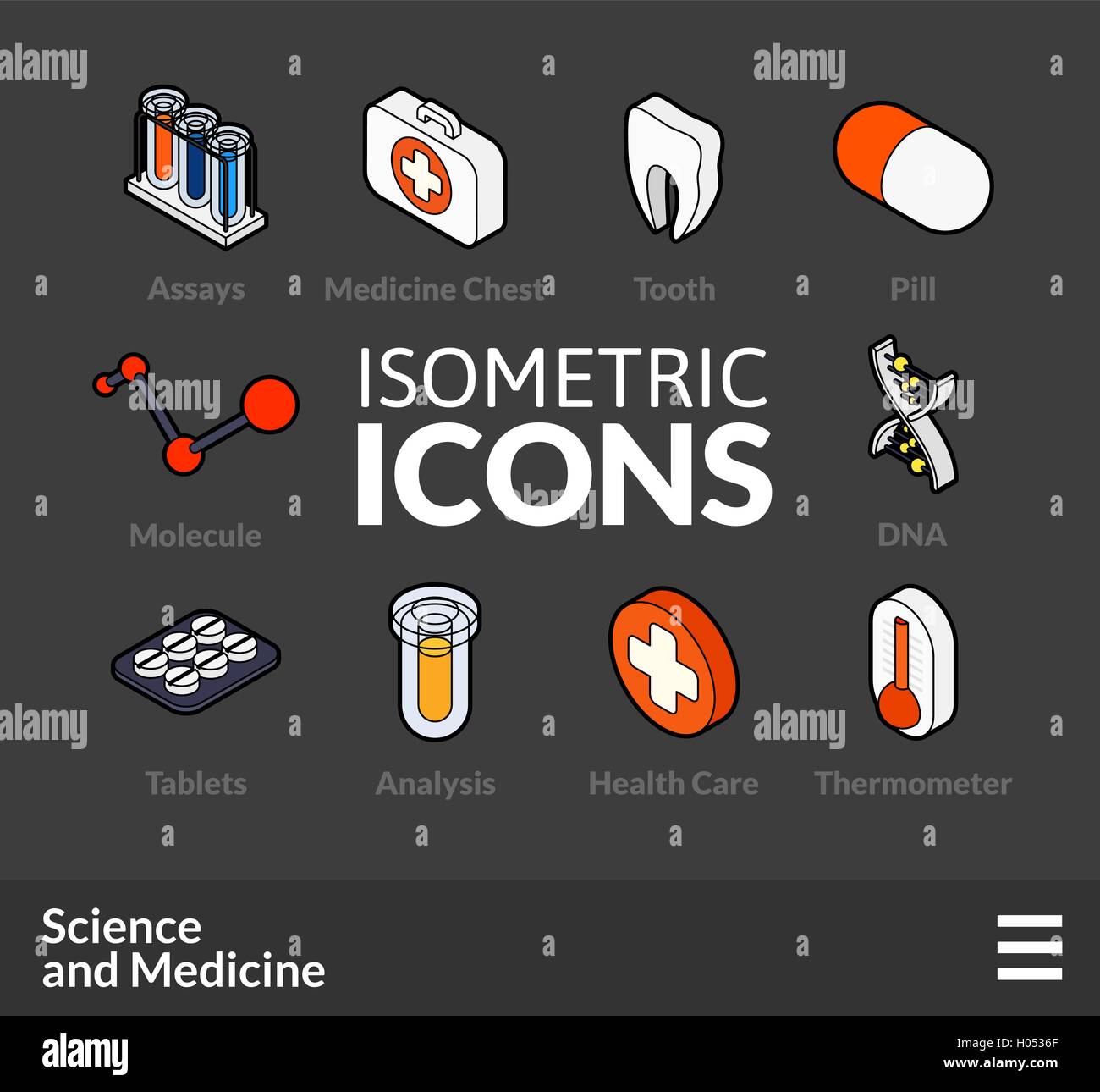 Isometric outline set 34 hi-res stock photography and images - Alamy