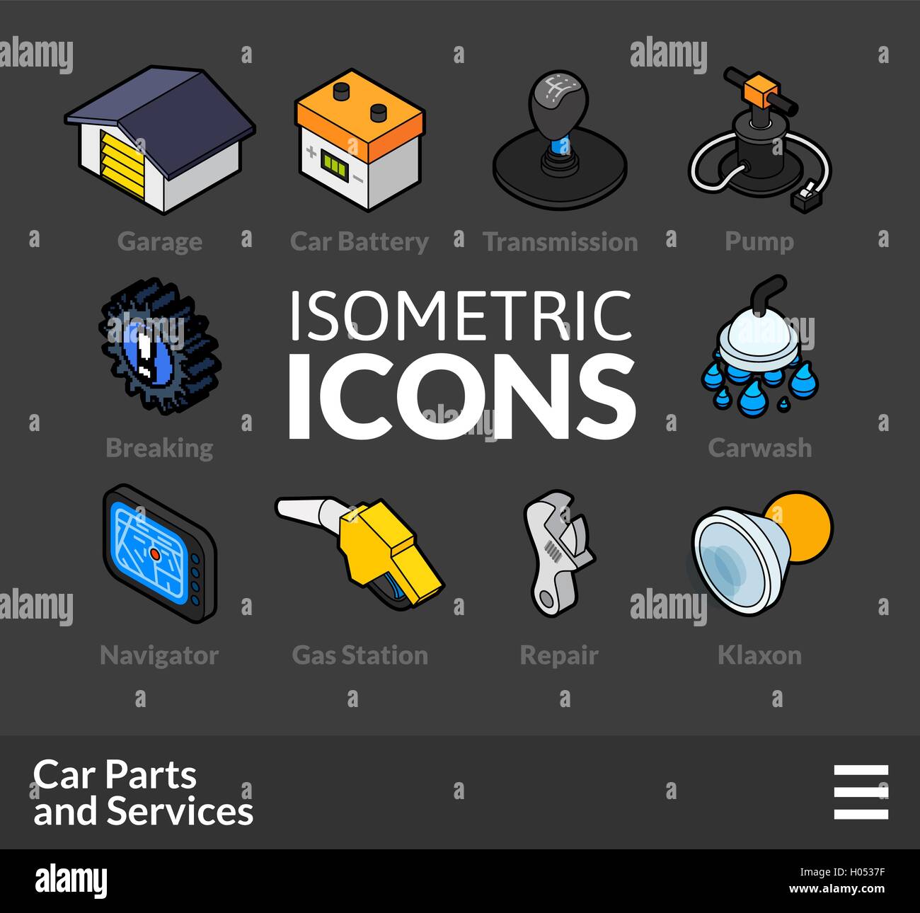 Isometric outline icons set 35 Stock Vector Image & Art - Alamy