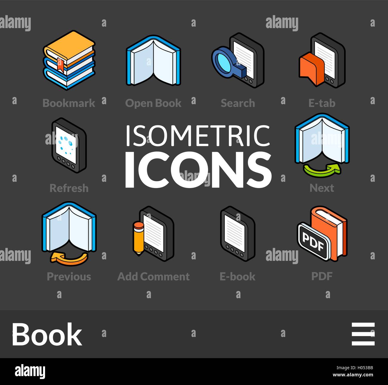 Isometric outline icons set 44 Stock Vector Image & Art - Alamy